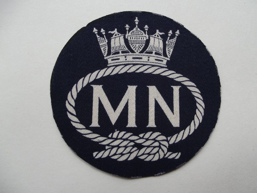 WW2 MERCHANT NAVY PRINTED OVERALL BADGE - DBG Militaria