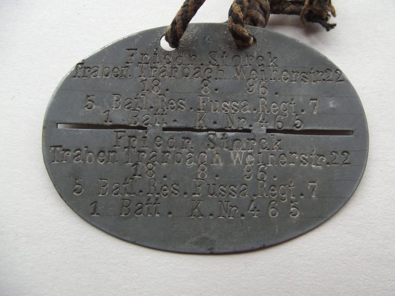 WW1 IMPERIAL GERMAN DOG TAG - DBG Militaria