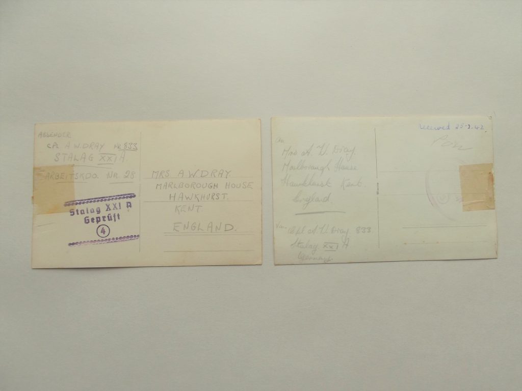 WW2 BRITISH PRISONER OF WAR PORTRAIT POSTCARDS 1942 - DBG Militaria