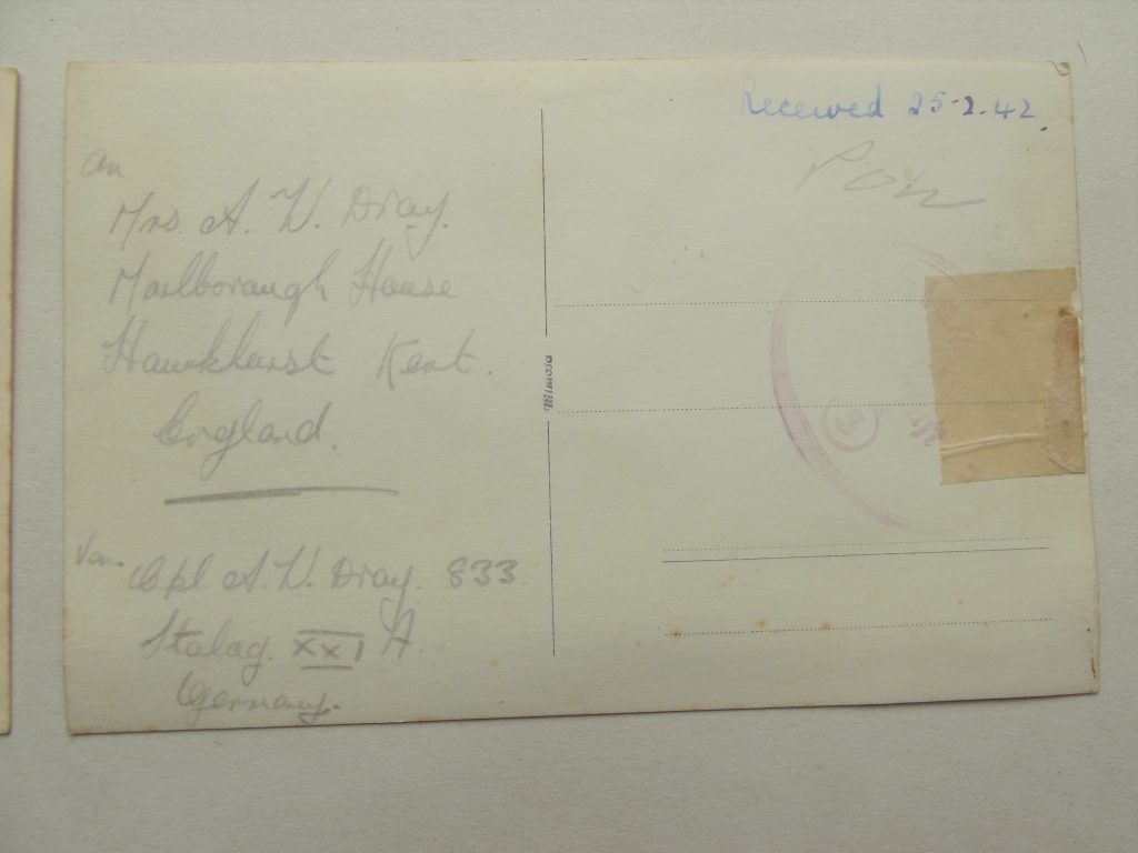 WW2 BRITISH PRISONER OF WAR PORTRAIT POSTCARDS 1942 - DBG Militaria