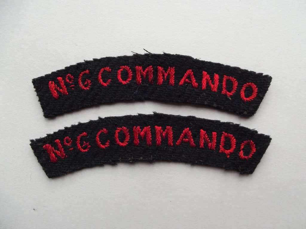 WW2 No 6 COMMANDO SHOULDER TITLES - DBG Militaria