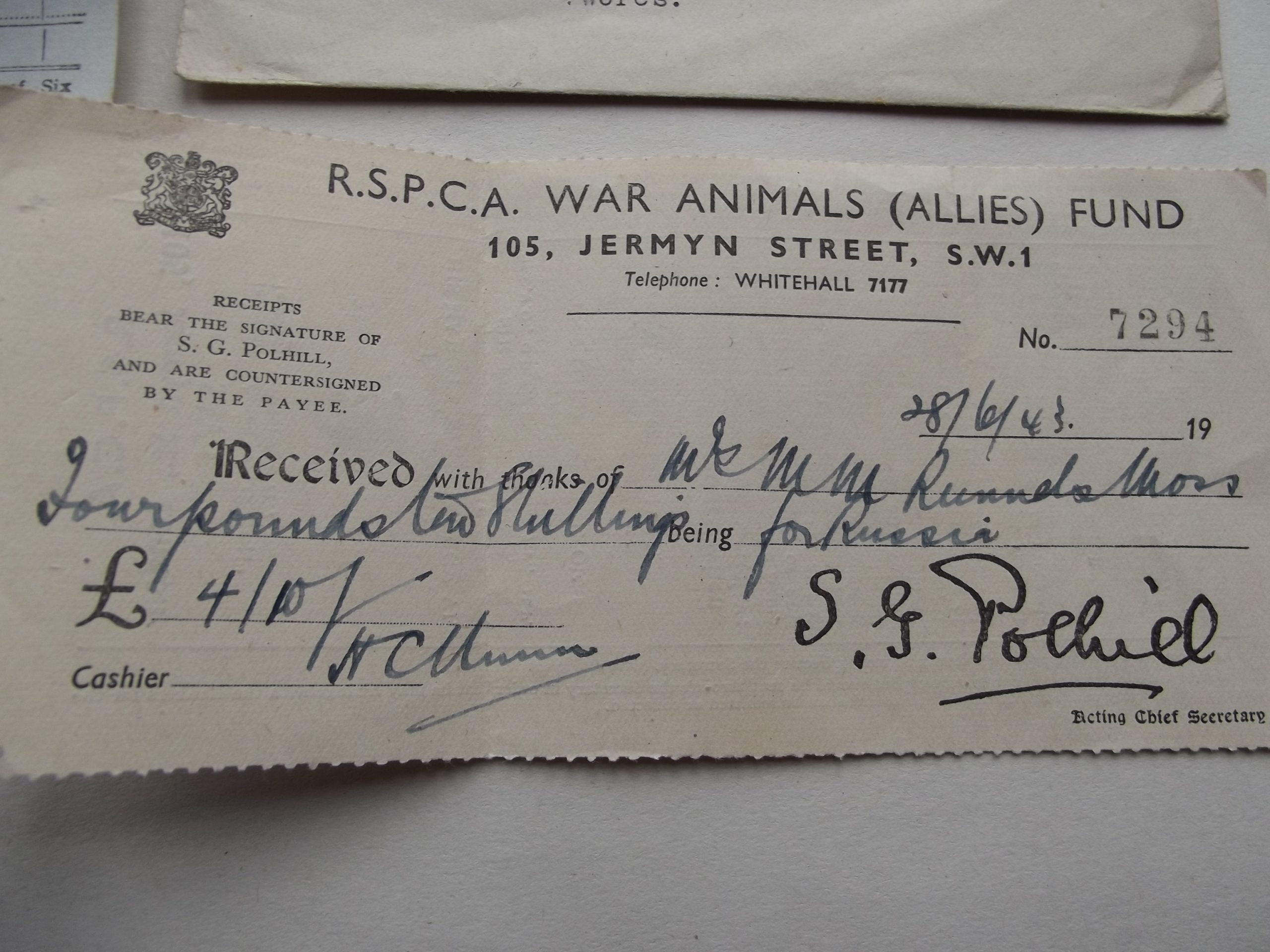 WW2 HOMEFRONT DOCUMENT GROUPING DATED 1943,44 & 45 - DBG Militaria