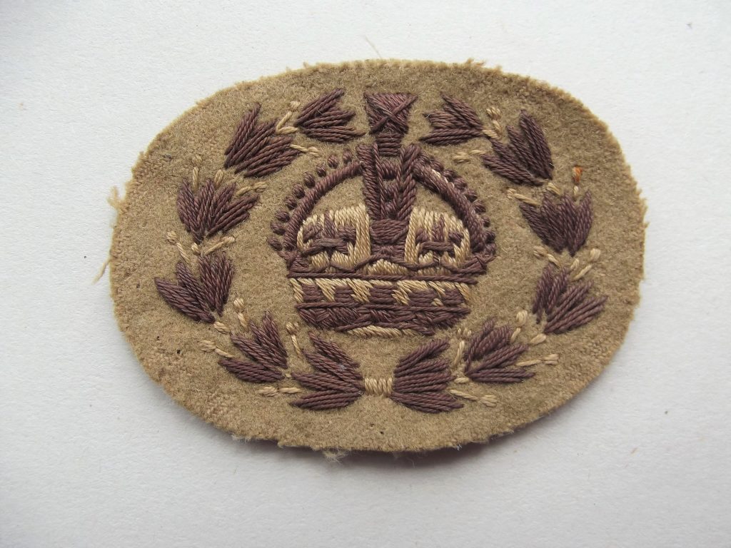 WW2 INDIAN MADE WARRANT OFFICERS ARM PATCH - DBG Militaria