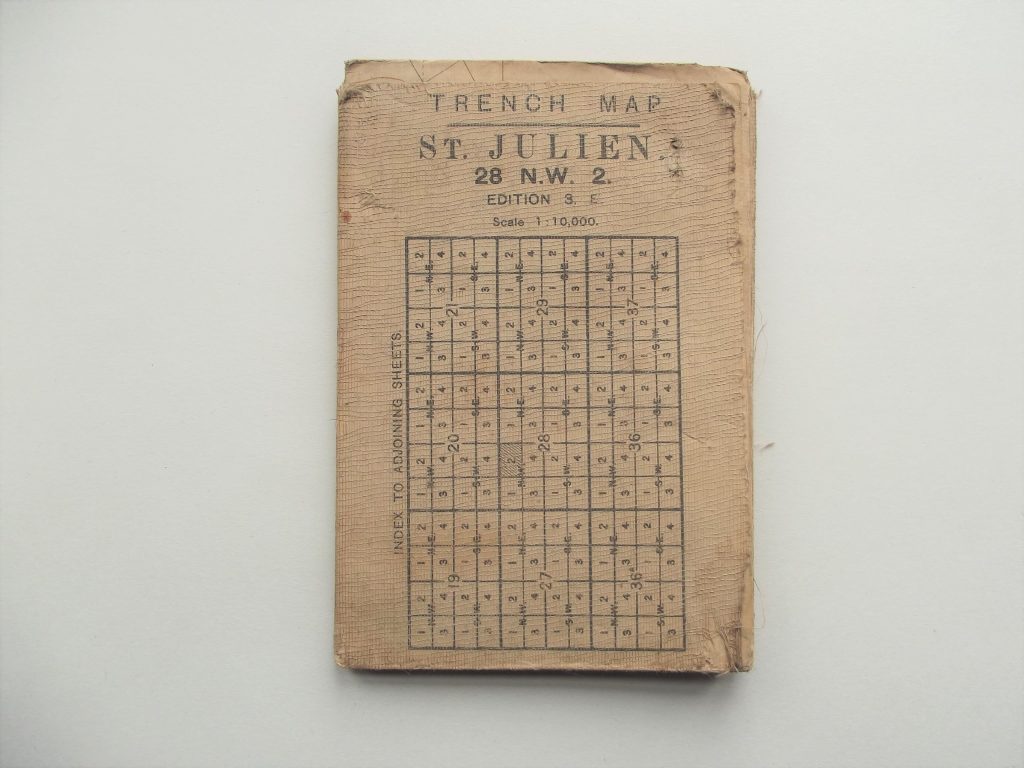 WW1 TRENCH MAP ST JULIEN 28 N.W.2 1:10,000 DATED 1916 - DBG Militaria