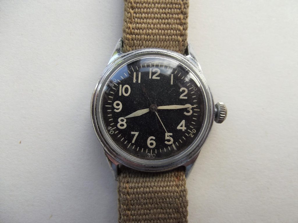 WW2 AMERICAN ELGIN A11 WRISTWATCH & ORIGINAL STRAP DATED 1943 - DBG ...