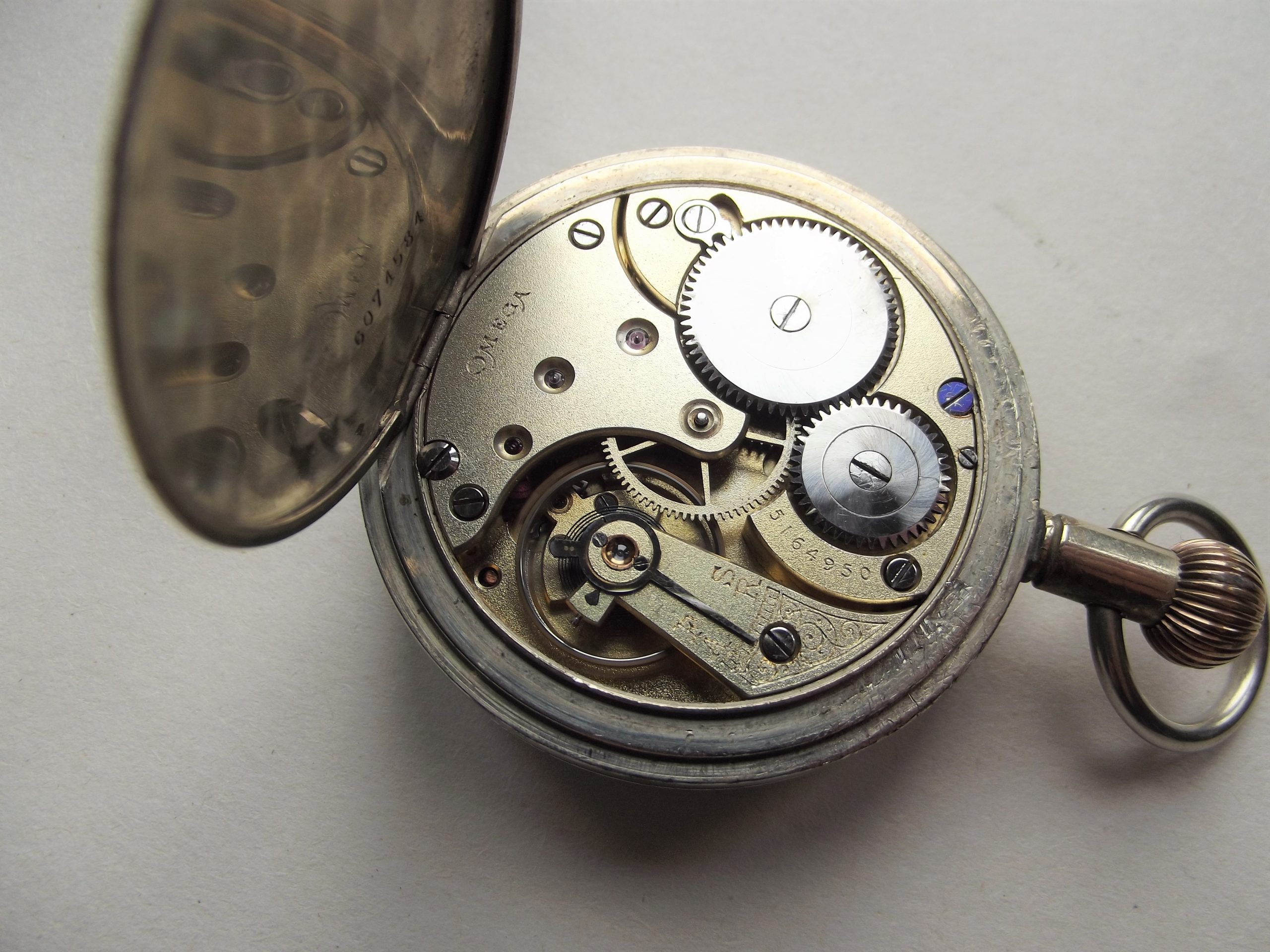 WW1 ROYAL FLYING CORPS R.F.C OMEGA POCKETWATCH C1917 - DBG Militaria