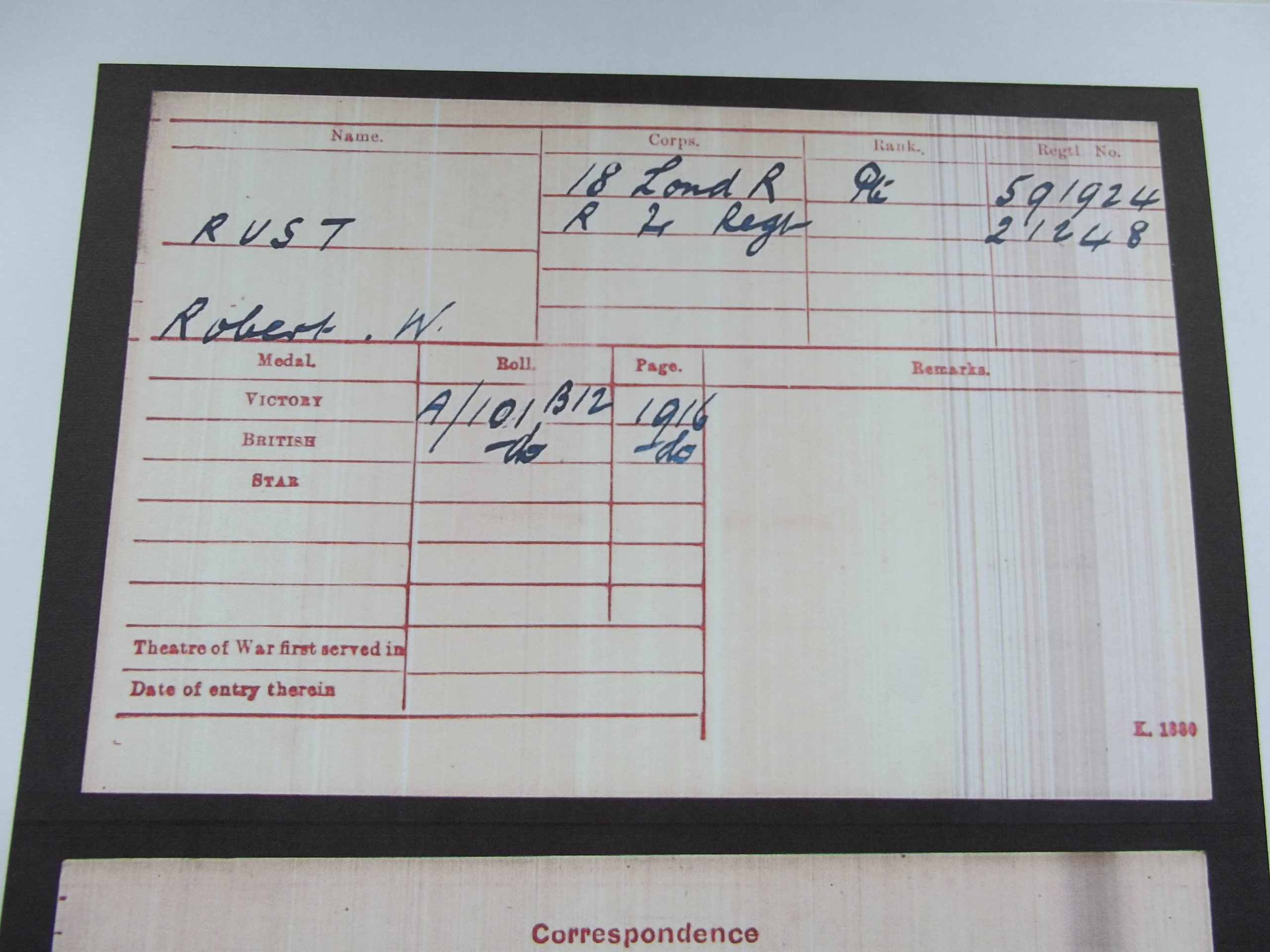 WW1 IRISH & LONDON REGIMENT GROUPING R.W RUST - DBG Militaria