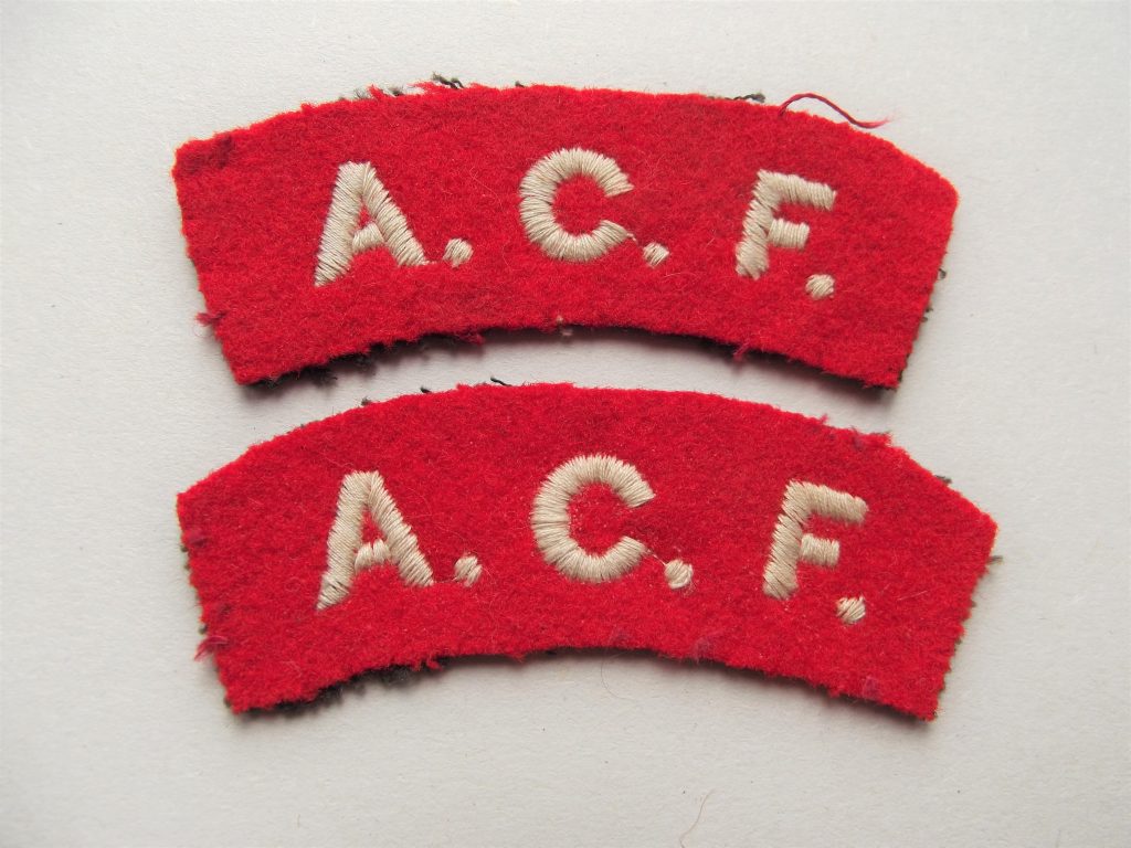 WW2 ARMY CADET FORCE SHOULDER TITLES - DBG Militaria