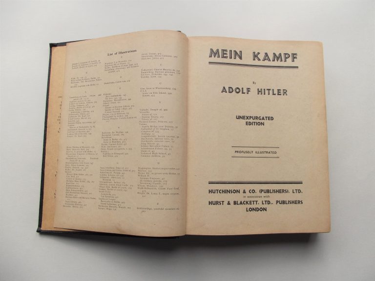 ADOLF HITLERS MEIN KAMPF ILLUSTRATED ENGLISH HUTCHINSON - DBG Militaria