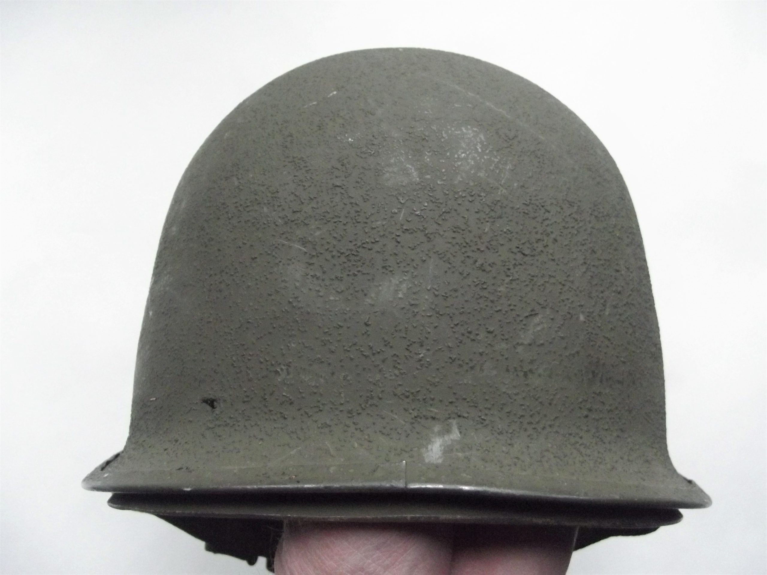 WW2 AMERICAN M1 STEEL HELMET REAR SEAM SCHLUETER - DBG Militaria