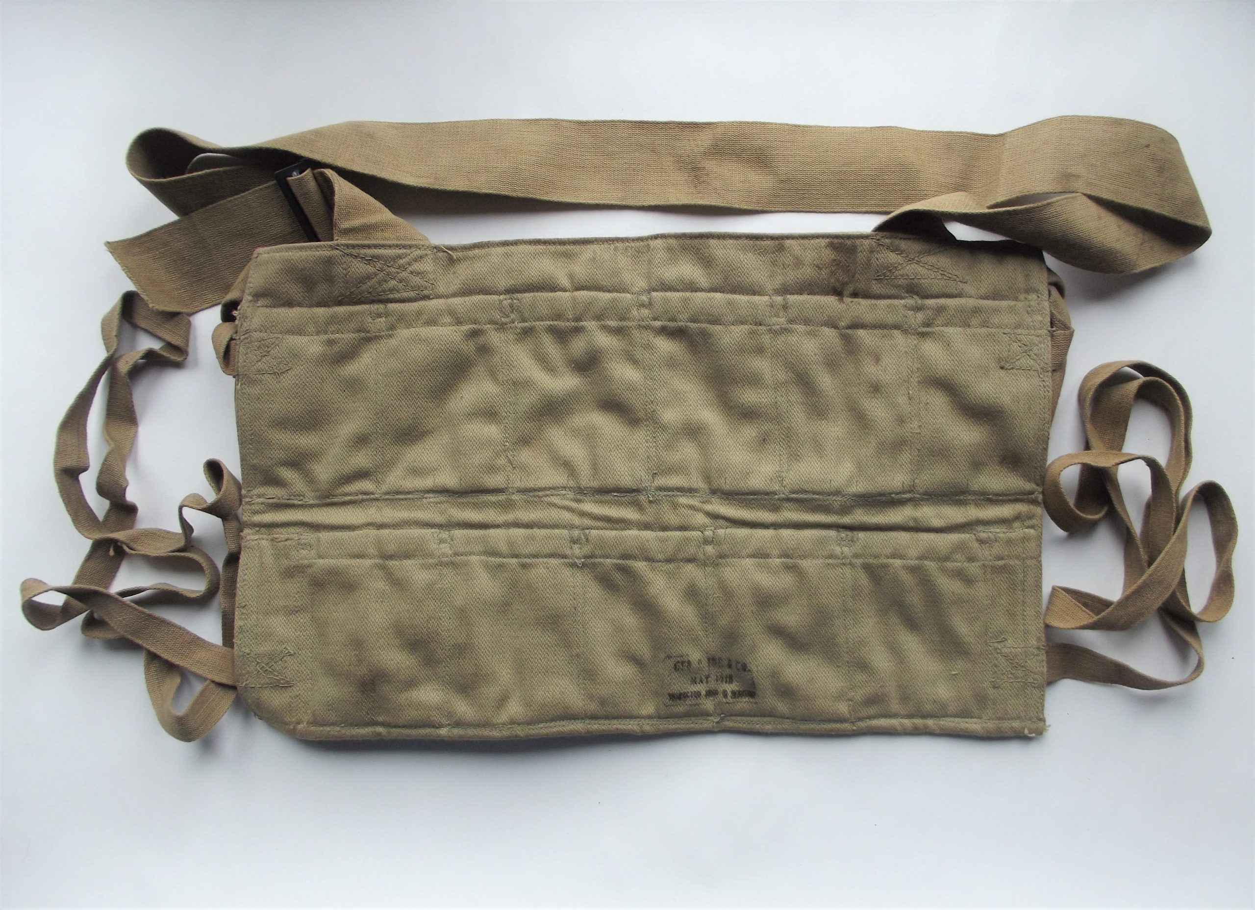 WW1 AMERICAN HAND GRENADE COMBAT ASSAULT VEST DATED 1918 - DBG Militaria