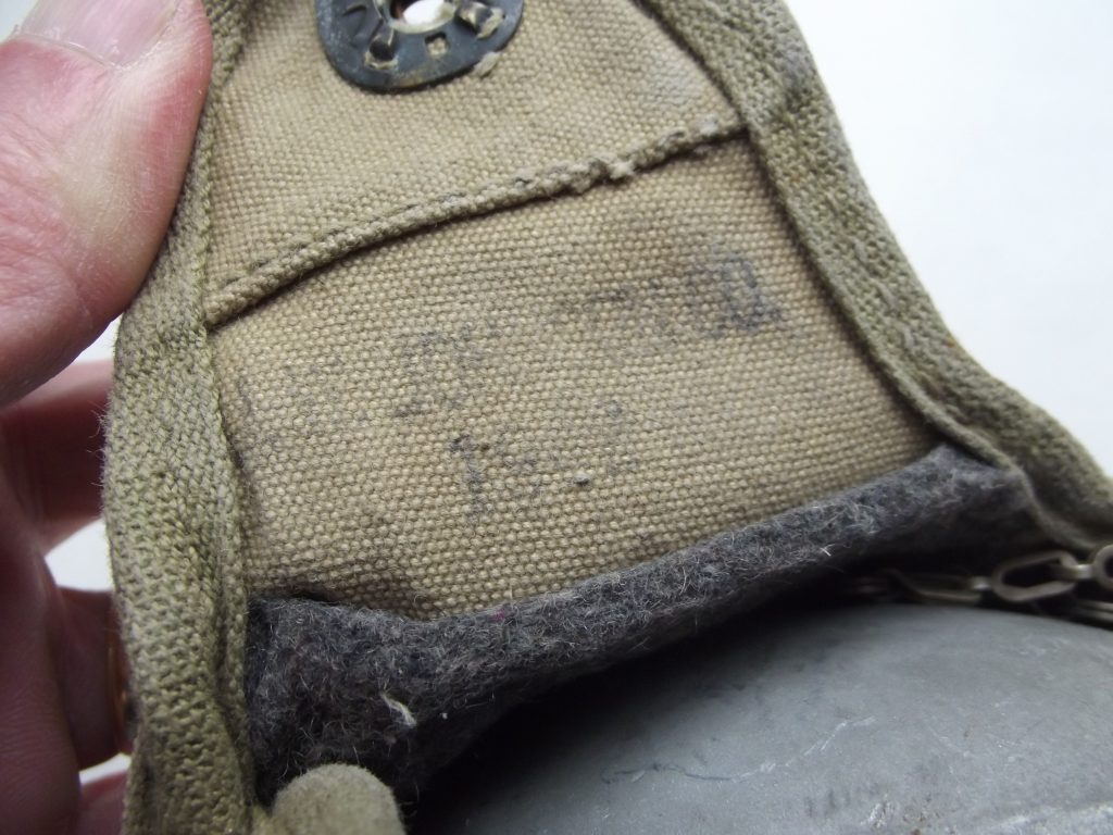 WW2 AMERICAN M-1941 CAVALRY WEBBING COVER & CANTEEN & CUP DATED 1942 ...