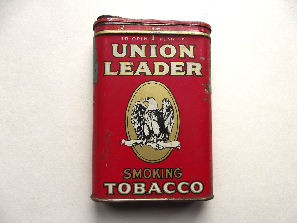WW2 AMERICAN UNION LEADER SMOKING TOBACCO TIN - DBG Militaria
