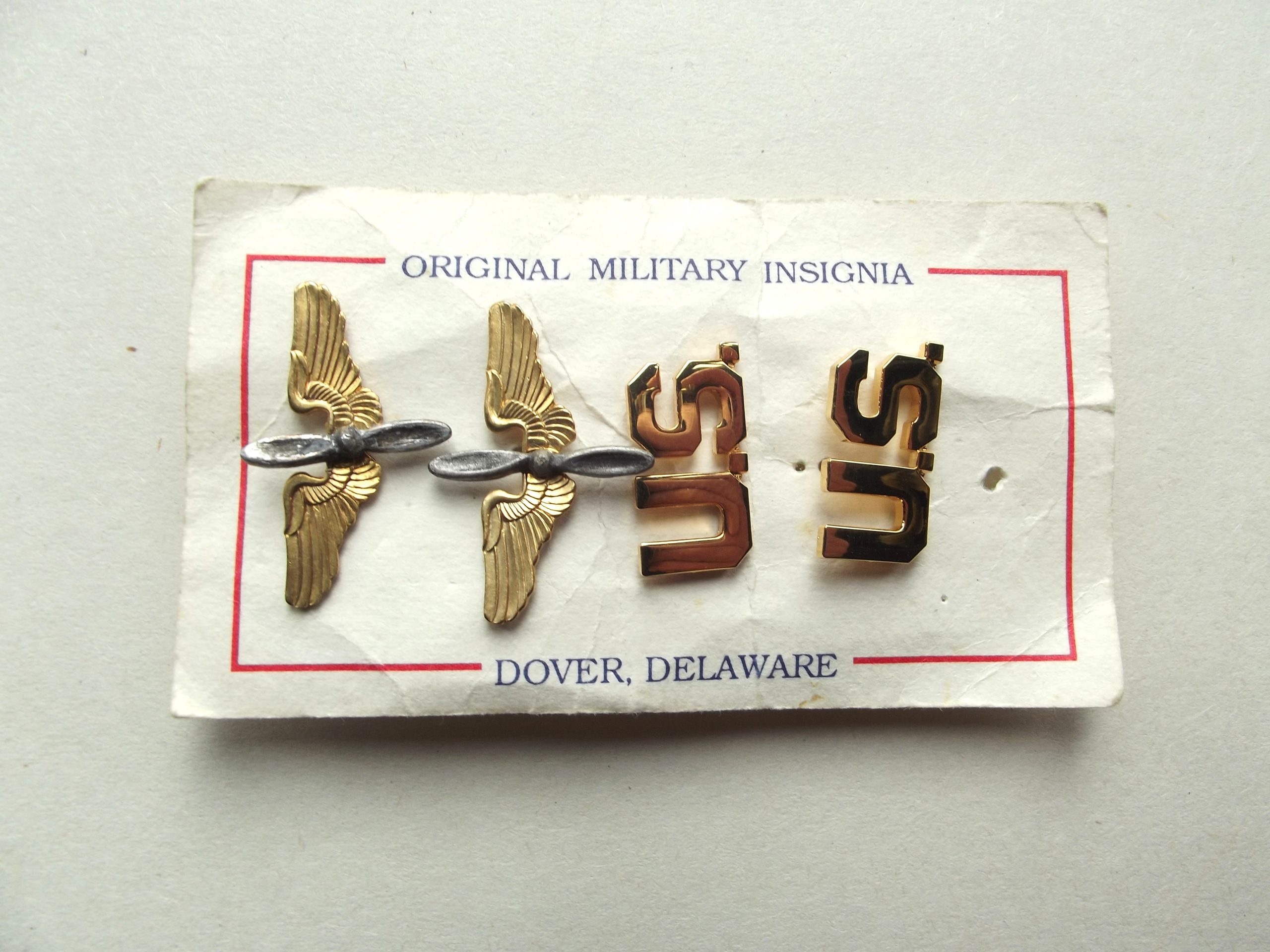 AMERICAN U.S.A.A.F PILOT COLLAR INSIGNIA - DBG Militaria