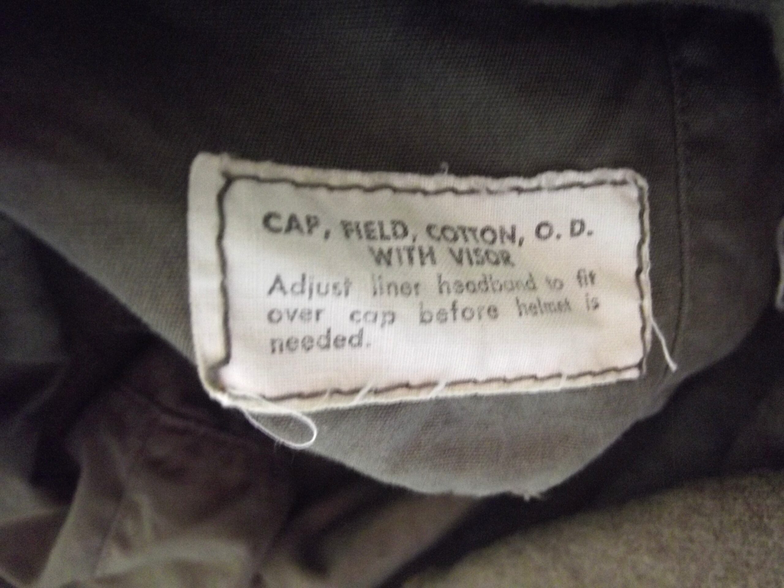 WW2 AMERICAN COTTON FIELD CAP DATED 1944 - DBG Militaria