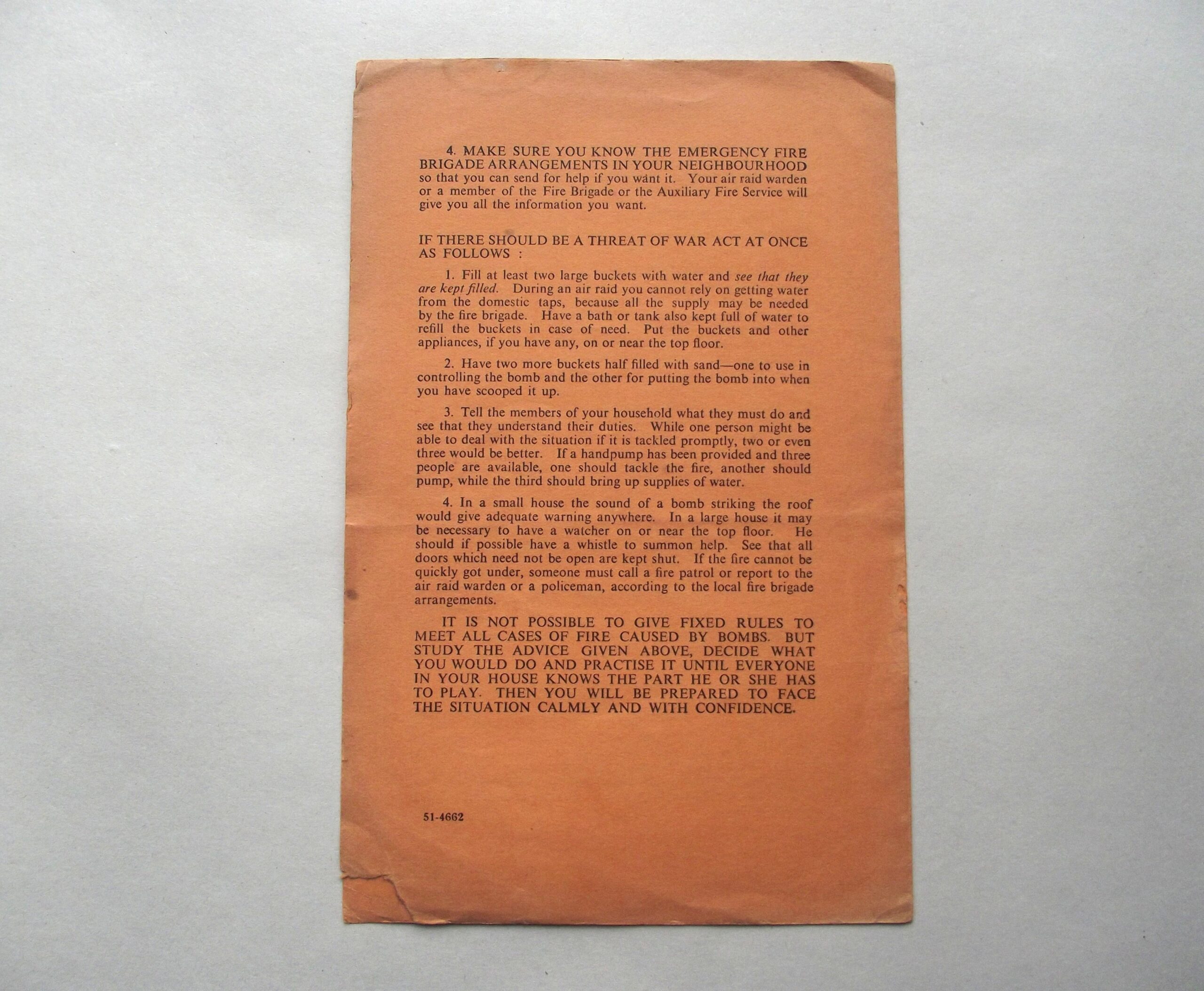 WW2 CIVIL DEFENCE PAMPHLET NO 5 DATED 1939 - DBG Militaria