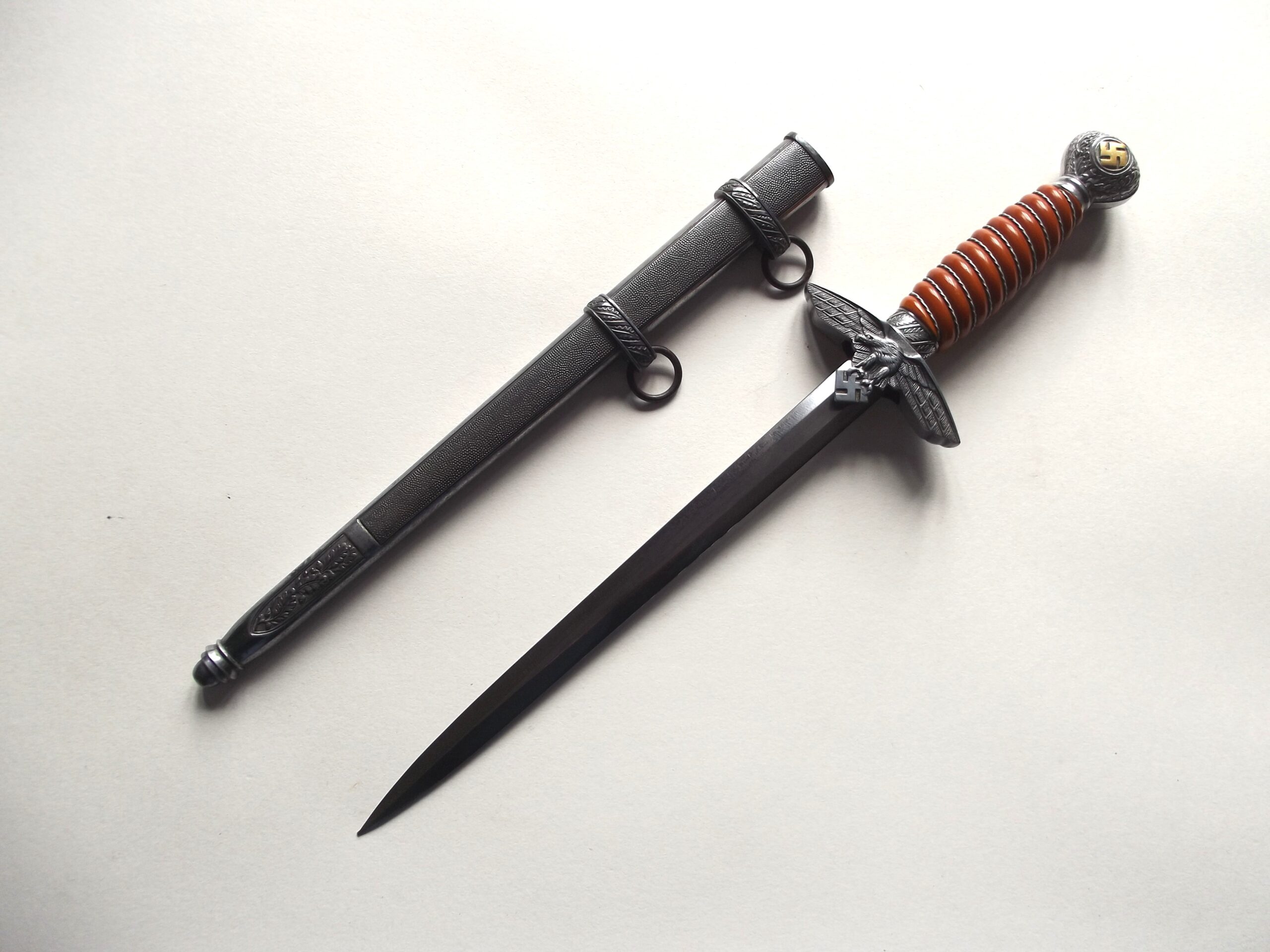 WW2 GERMAN 2ND PTN LUFTWAFFE DAGGER & SCABBARD - DBG Militaria